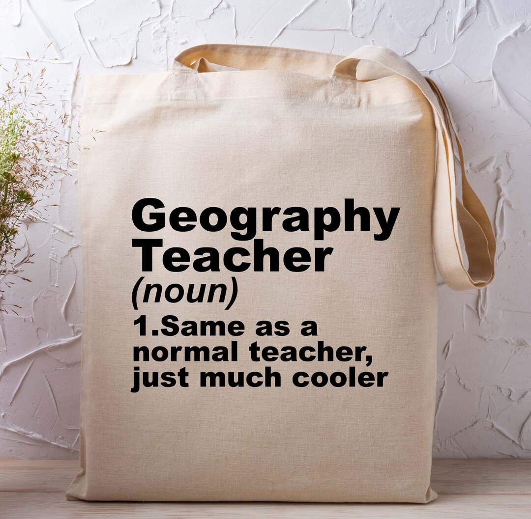 Geography Teacher Tote Bag, Geography Teacher Appreciation Gift ...