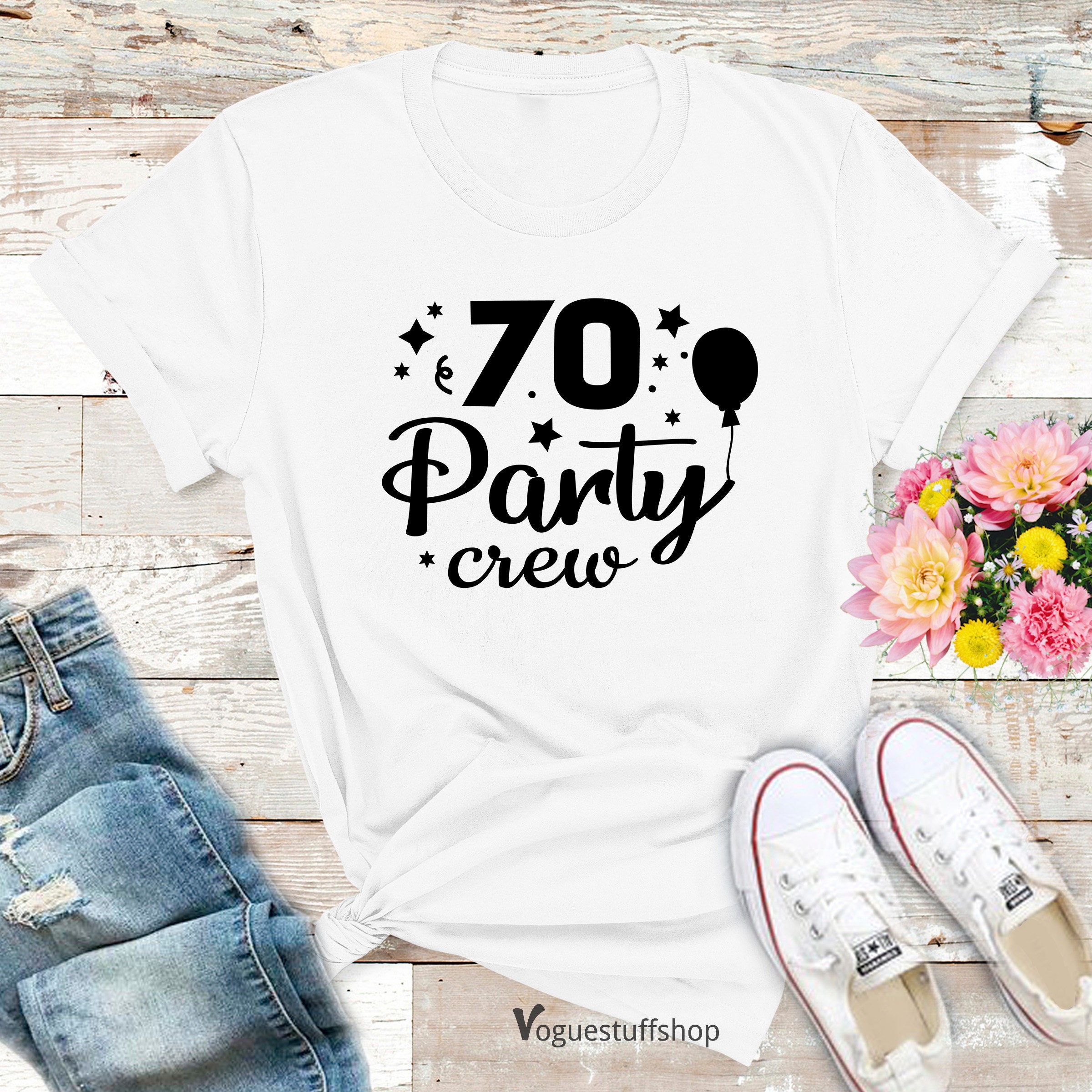 70th Birthday Shirt 70 and Fabulous Shirt Birthday Party Crew | Etsy