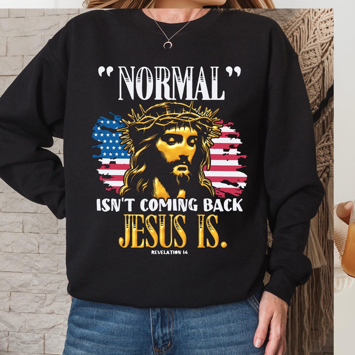 Normal Isn't Coming Back Jesus is Shirt, Revelation 14 Sweatshirt ...