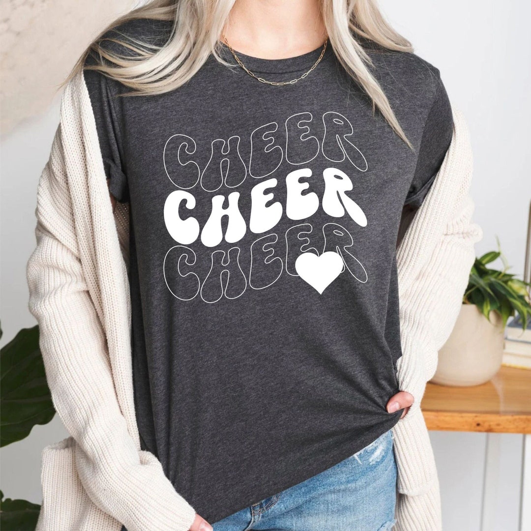 Retro Cheer Shirt, Cheerleading Shirt, Sport Team Support Shirt, Cheer ...