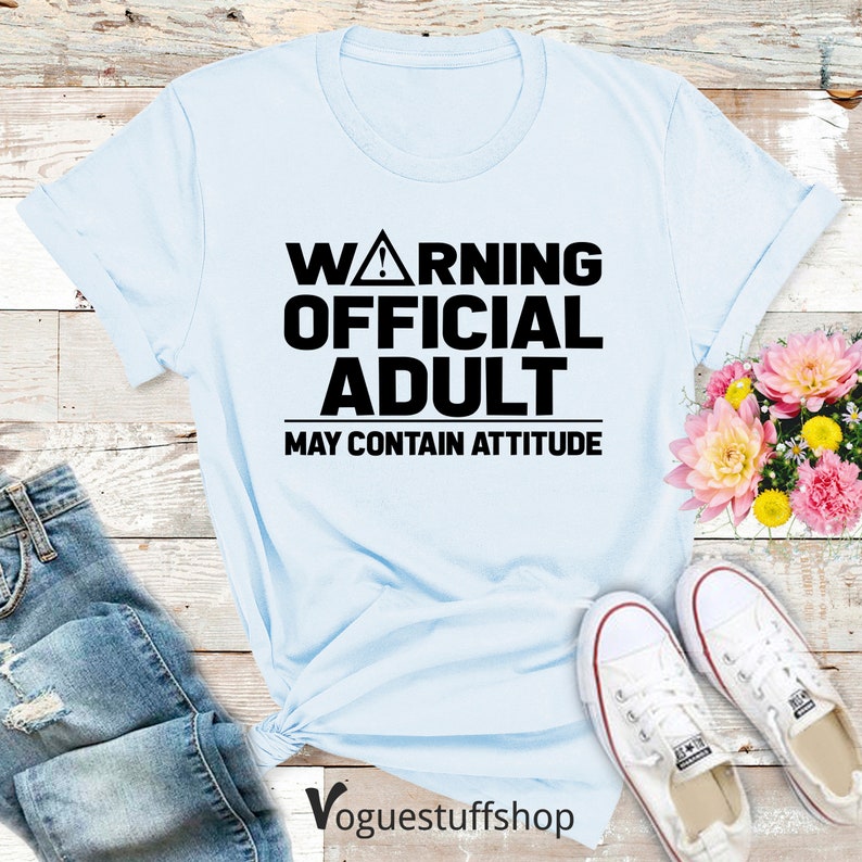 18th Birthday Shirt Warning Official Adult T Shirt 18th - Etsy