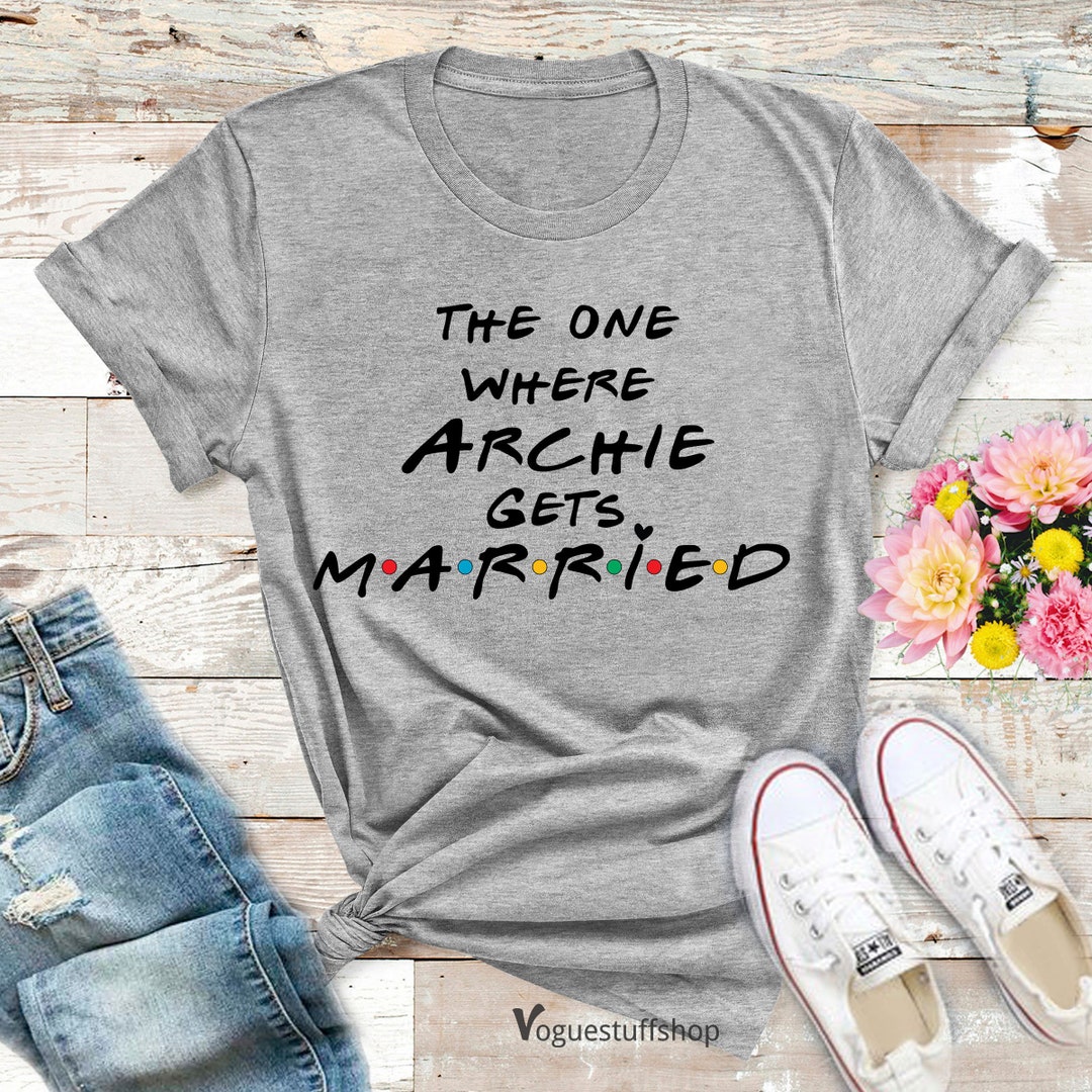 Personalised Married T Shirt the One Where Custom Married Shirt Bride ...