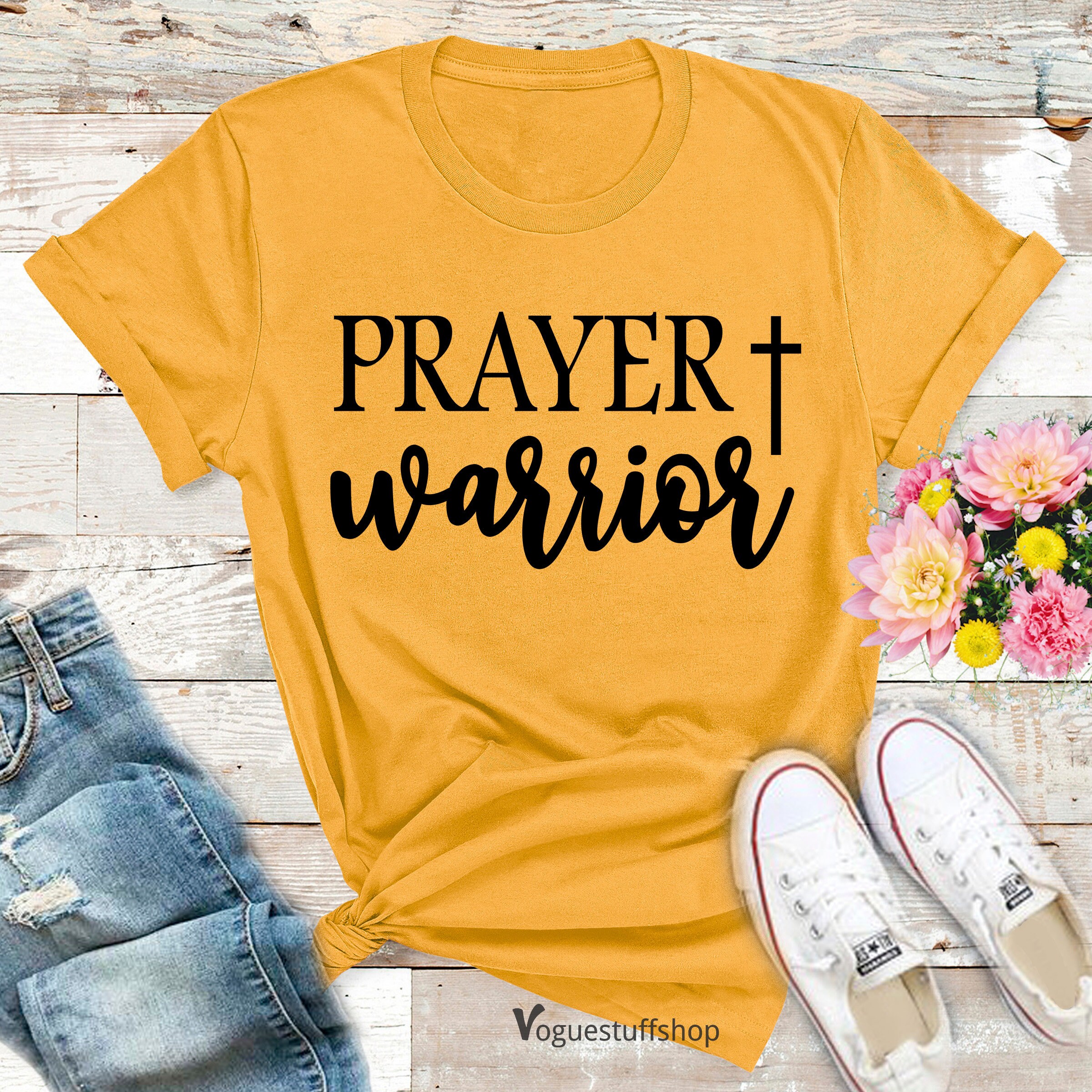 Prayer Warrior T Shirt Christian Shirt Jesus Shirt Religious Etsy
