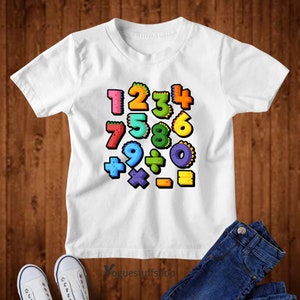 Kids Math Day T-shirt - Boys Number Math Day Shirt, Girls Number Math ...