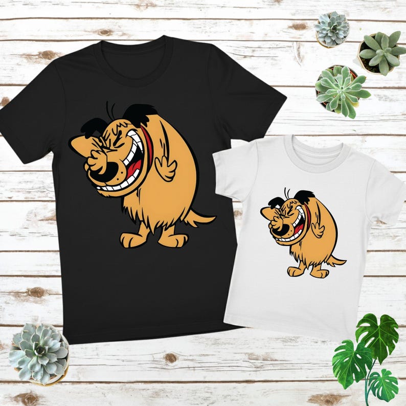 Muttley Dog T Shirts Retro TV Series Sweatshirts Funny Cartoons Tees ...