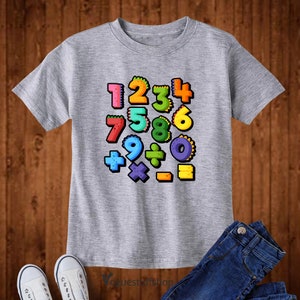 Kids Math Day T-shirt - Boys Number Math Day Shirt, Girls Number Math ...