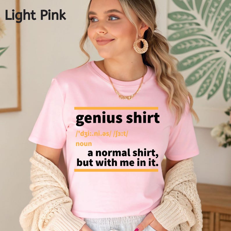 Genius Definition T-shirt Joke Funny Smart Clever Novelty Nerd Geek ...