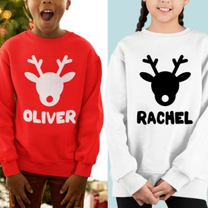 Kids Christmass Reindeer Sweatshirt Reindeer Christmass Sweatshirt for ...