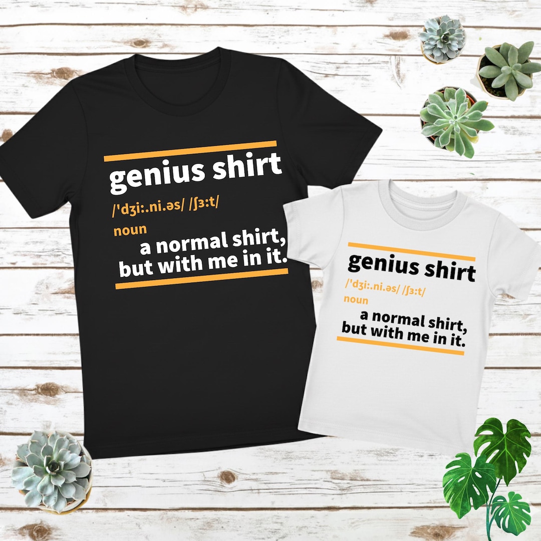 Genius Definition T-shirt Joke Funny Smart Clever Novelty Nerd Geek ...