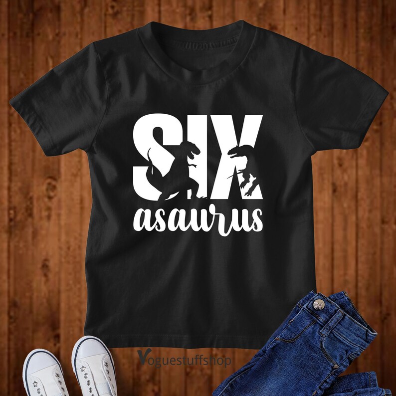 Six Asaurus Birthday Shirt 6th Birthday Shirt 6th Birthday Boy - Etsy