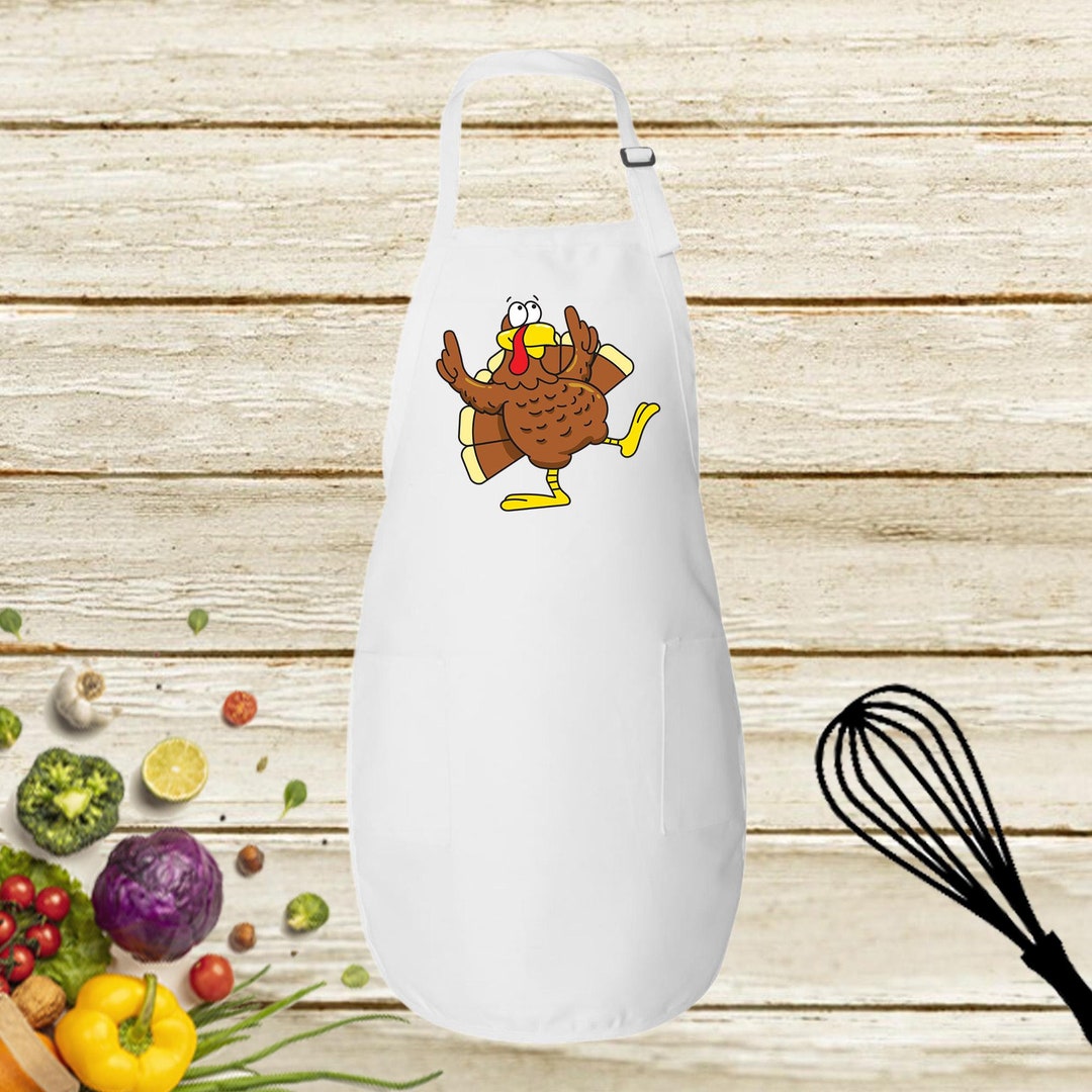 Turkey Gravy Thanksgiving Apron, Dancing Turkey Funny Apron ...