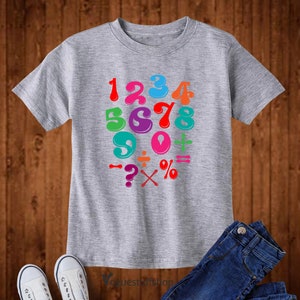 Kids Math Day T-shirt - Boys Number Math Day Shirt, Girls Number Math ...