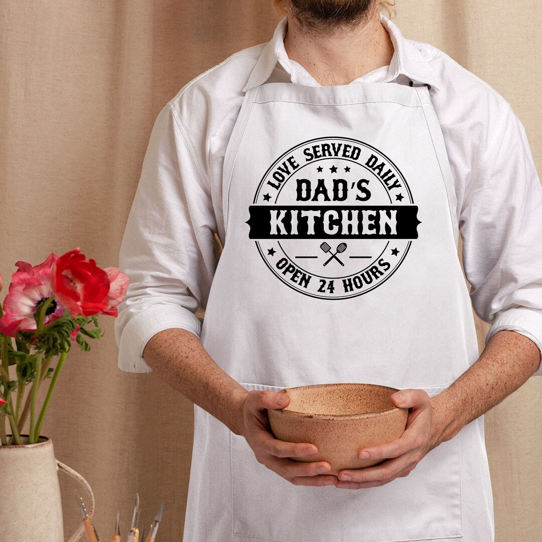 Dad's Daily Kitchen Apron, Father's Day Cooking Apron, Daddy Kitchen ...