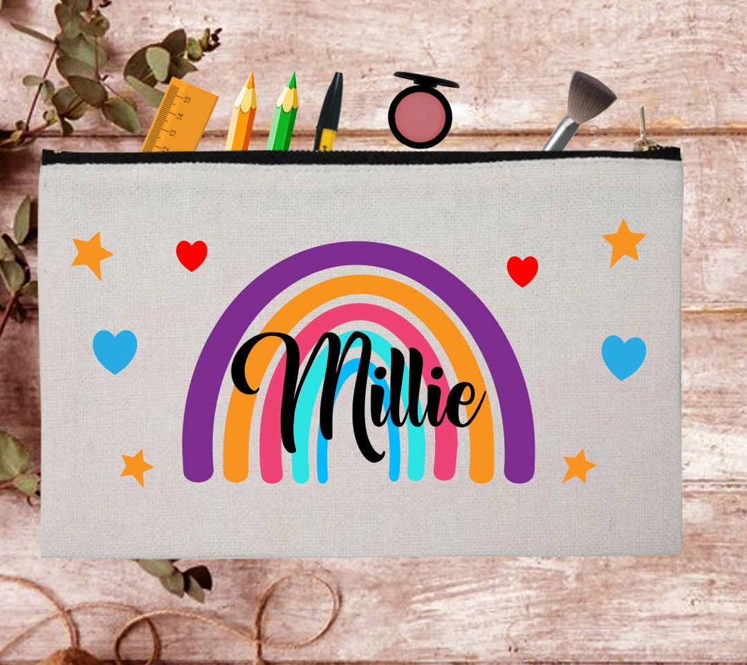 Back to School Pencil Bag Personalized Pencil Case, Custom Name Pencil ...