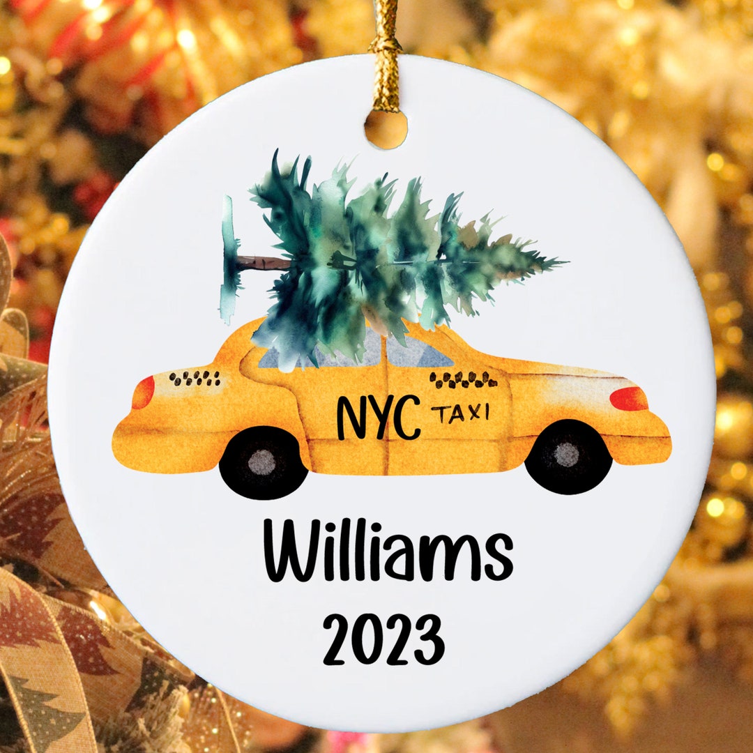 Personalized NYC Taxi Ornament With Name New York Ornaments - Etsy
