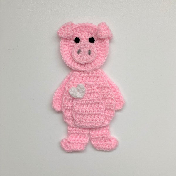 Crochet Pig Applique Pattern - Etsy