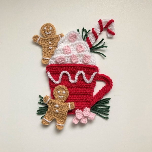 Christmas Crochet Applique Pattern - Etsy