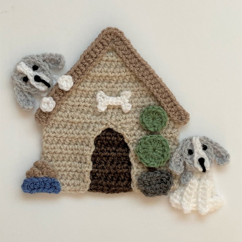 Crochet Dog Applique Pattern - Etsy
