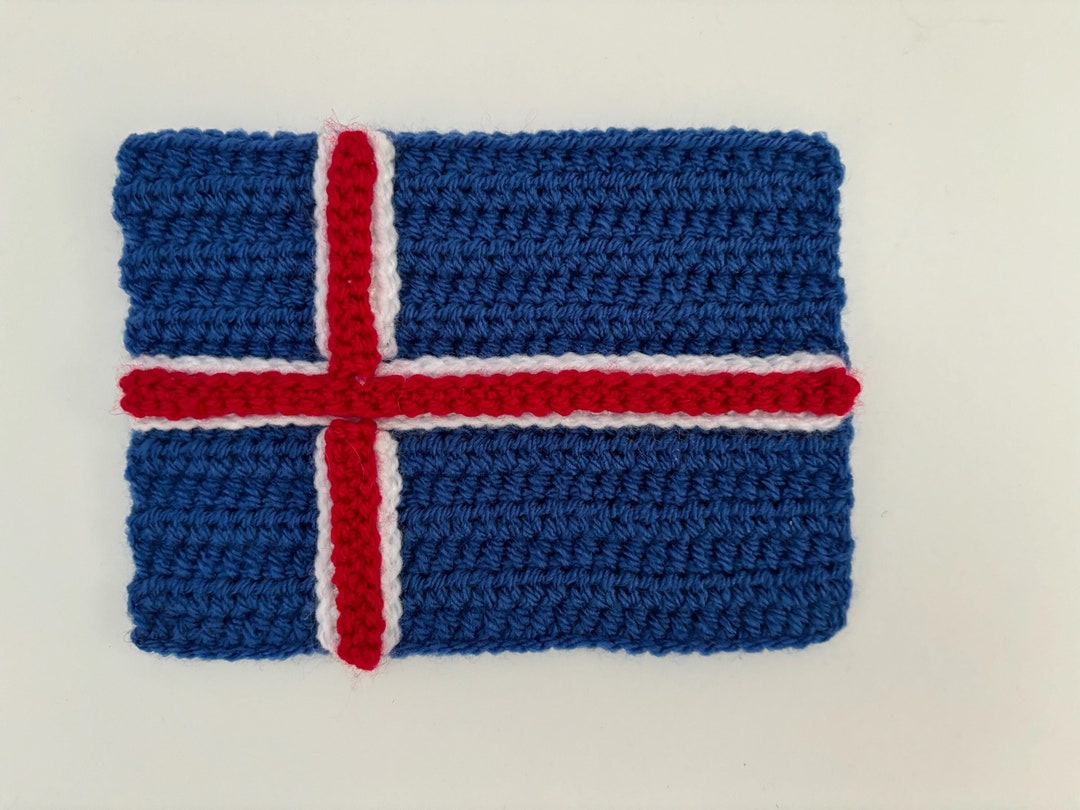 Iceland Flag Crochet Applique Pattern Instant Pdf Download - Etsy