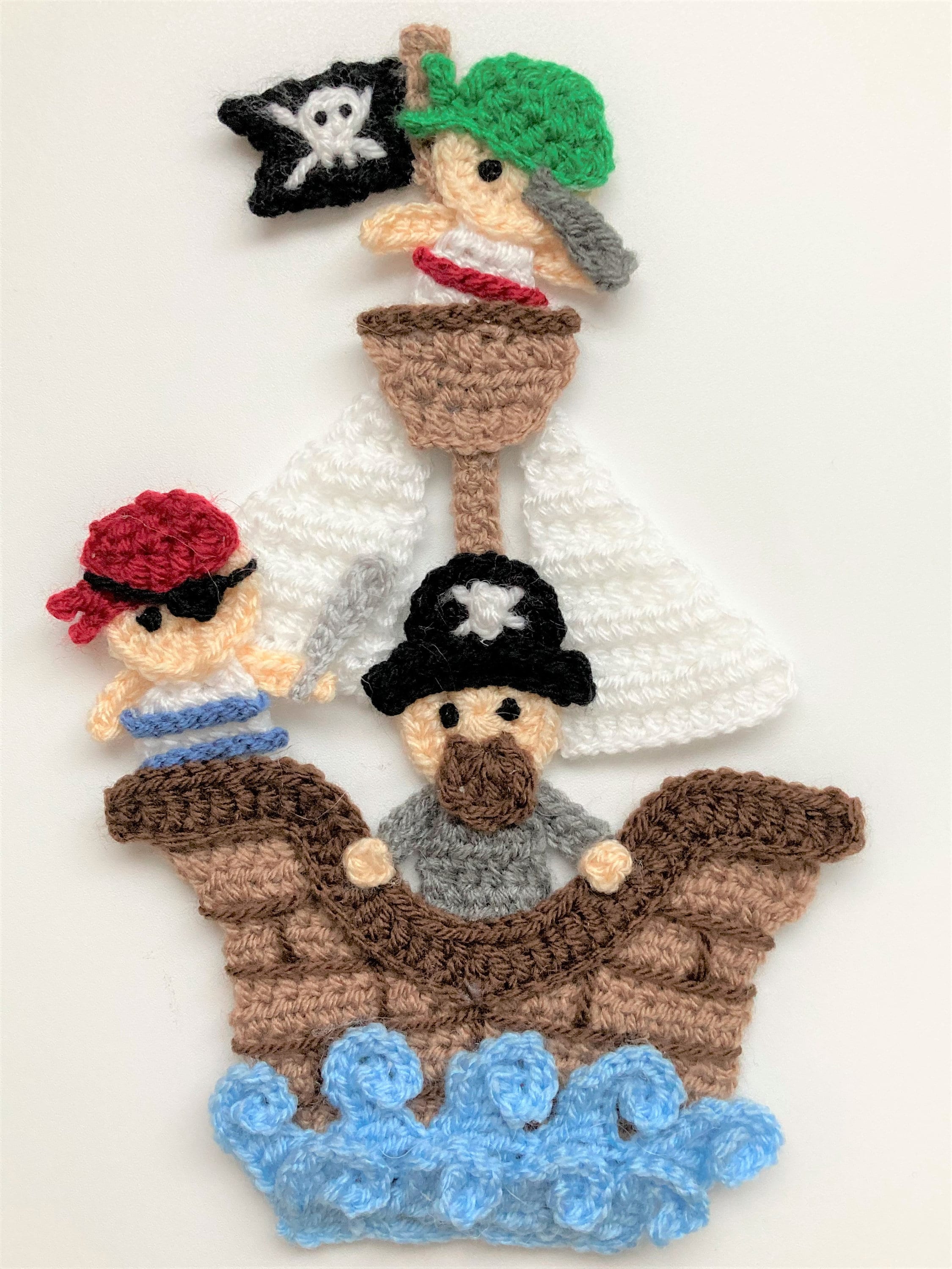 Pirate Ship Crochet Applique Pattern Instant Pdf Download - Etsy
