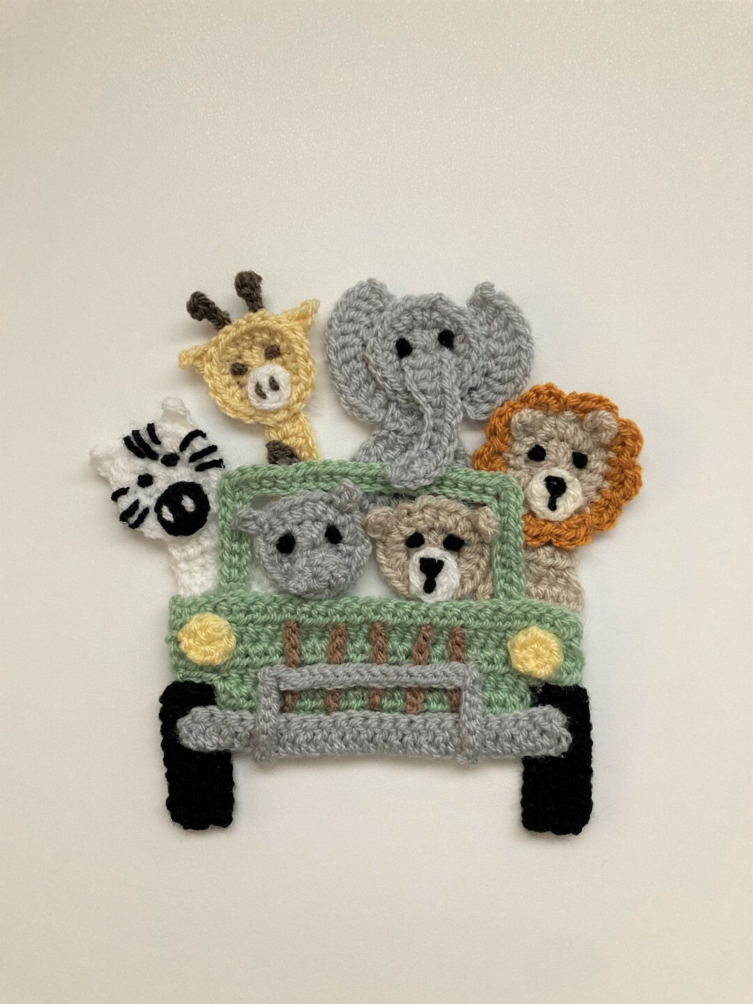 Safari Jeep Crochet Applique Pattern Instant Pdf Download - Etsy