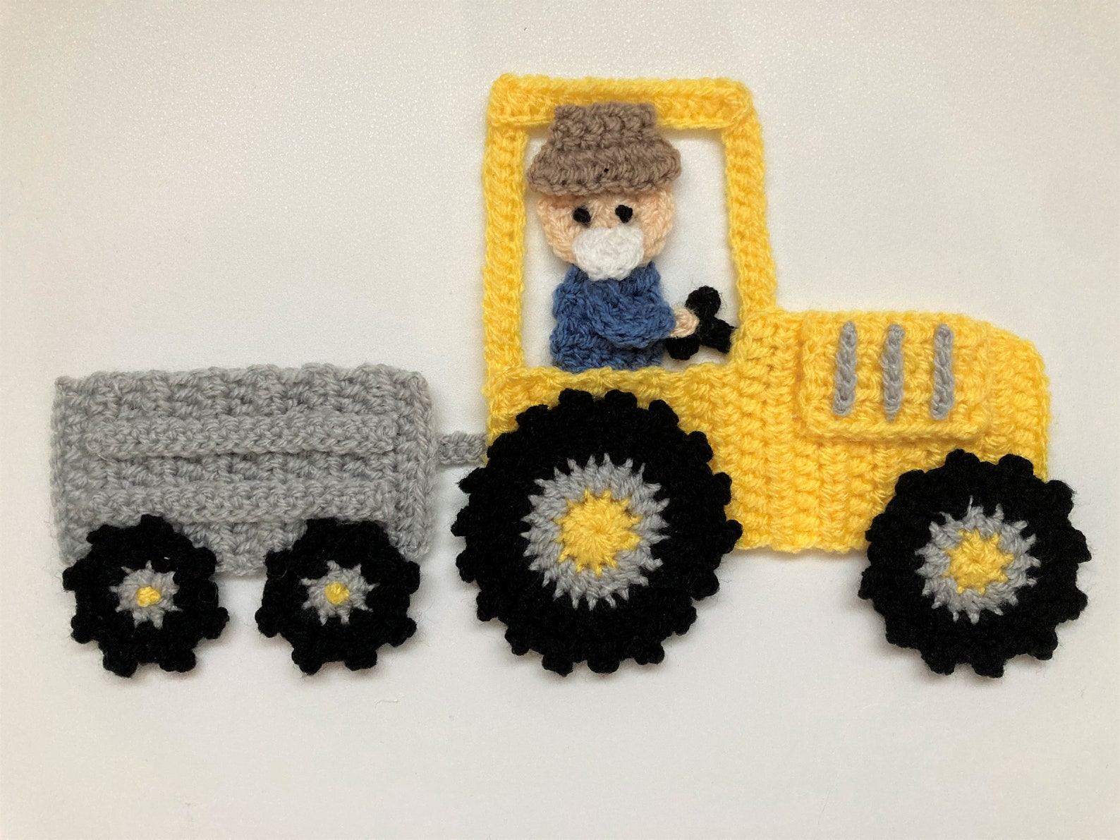 Farmyard Tractor Crochet Applique Pattern Instant Pdf Download - Etsy
