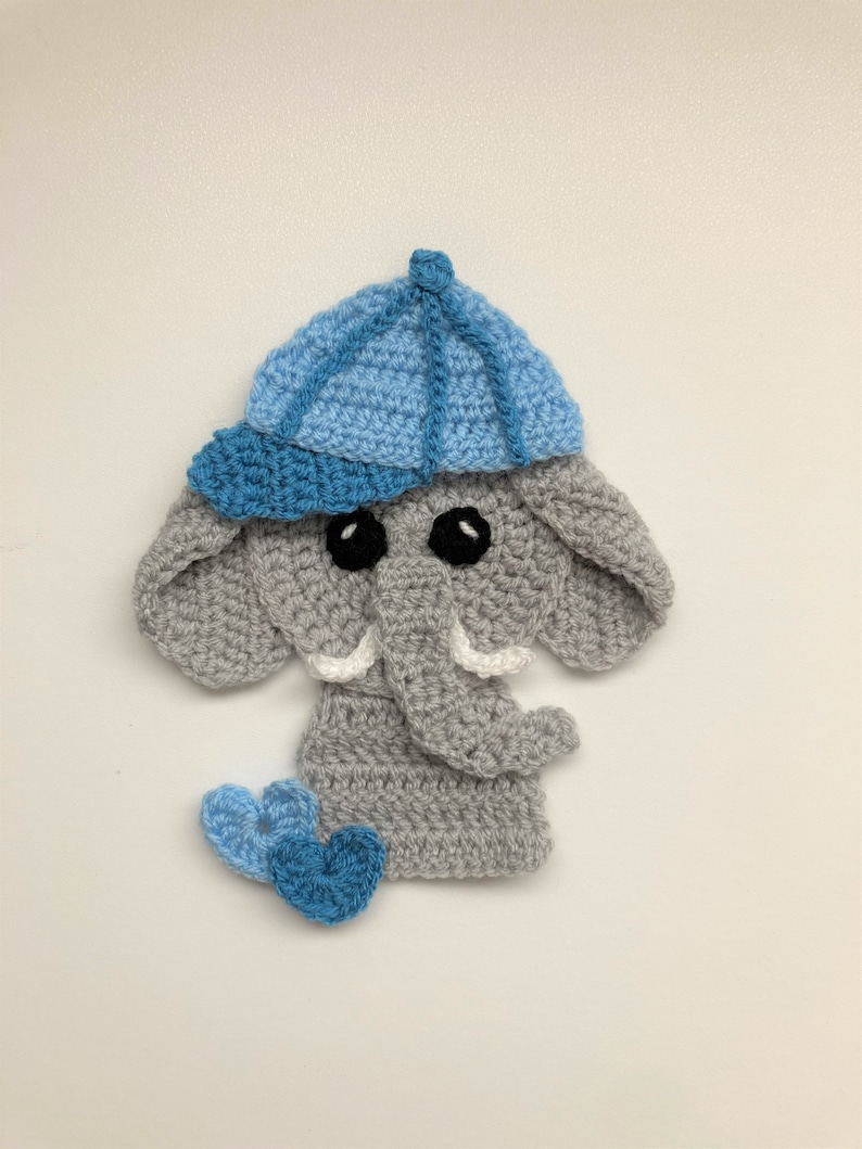 Elephant Head Crochet Applique Pattern Instant Pdf Download | Etsy