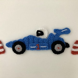 Racing Car Crochet Applique Pattern Instant Pdf Download - Etsy