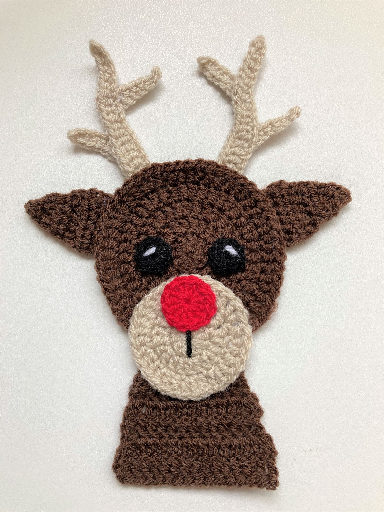Rudolph Head Crochet Applique Pattern Instant Pdf Download | Etsy