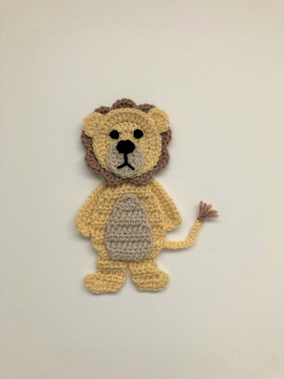 Standing Lion Crochet Applique Pattern Instant Pdf Download - Etsy