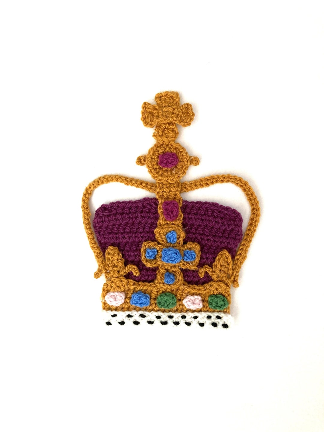 Coronation Crown Crochet Applique Pattern Instant Pdf Download - Etsy