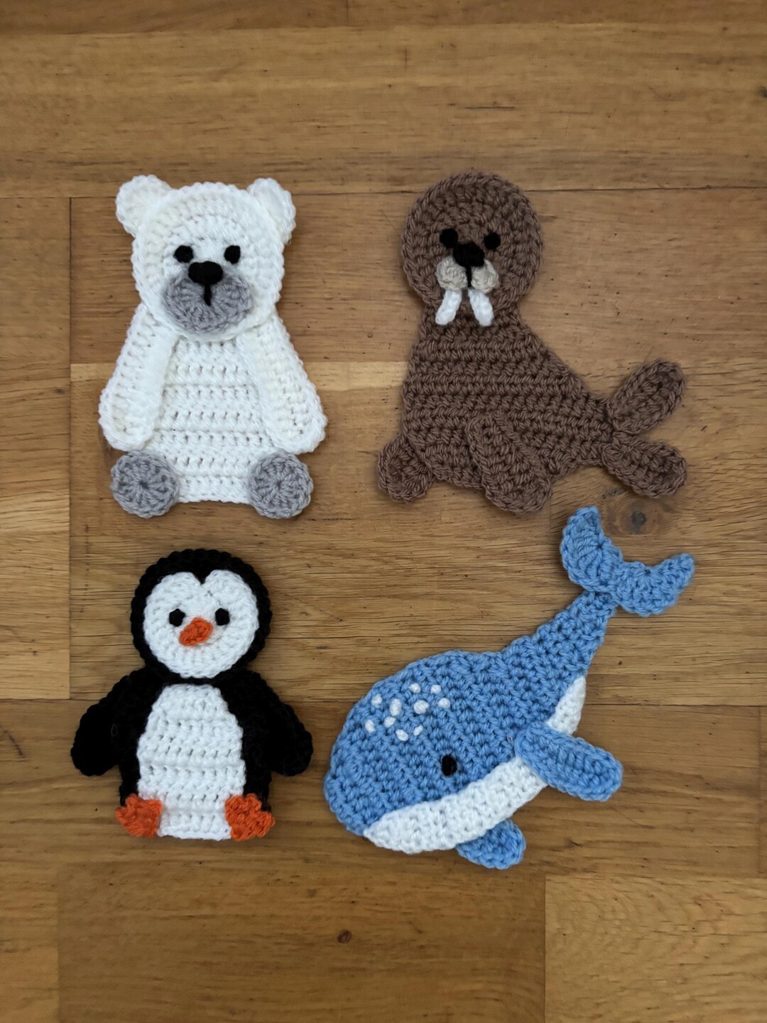 Arctic Friends Crochet Applique Pattern Pack - Etsy