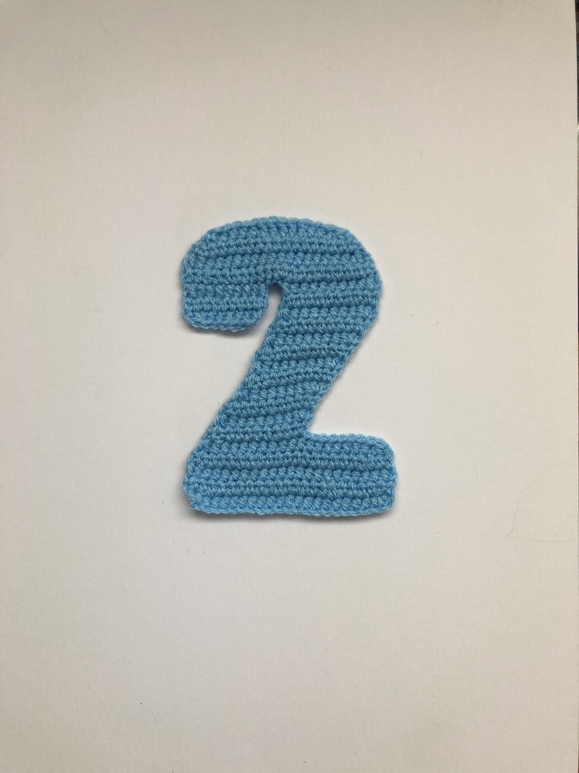 Large Number 2 Crochet Applique Pattern Instant Pdf Download - Etsy