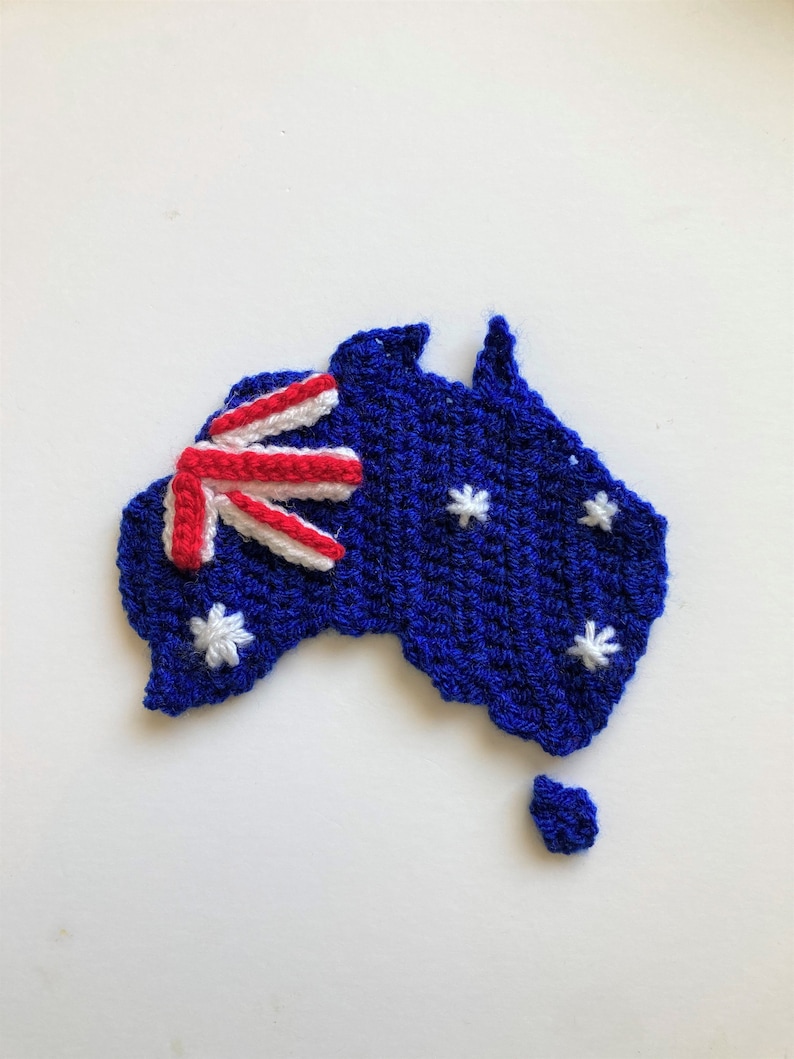 Australia Flag Crochet Applique Pattern Instant Pdf Download - Etsy