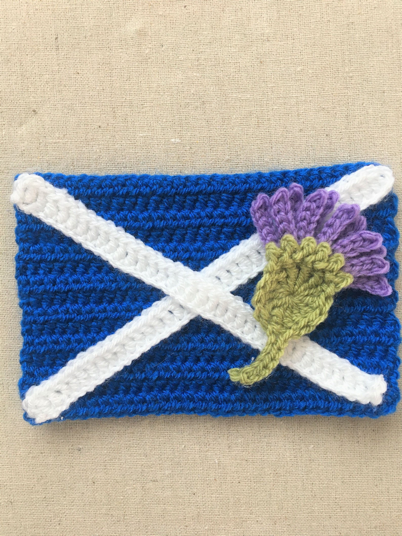 Crochet Pattern Scotland Flag With Thistle Instant Pdf - Etsy