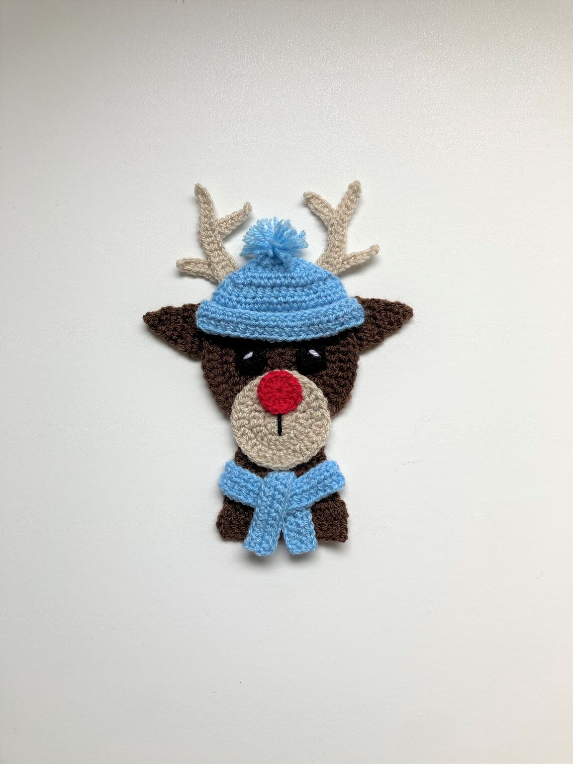 Rudolph Head Crochet Applique Pattern Instant Pdf Download | Etsy