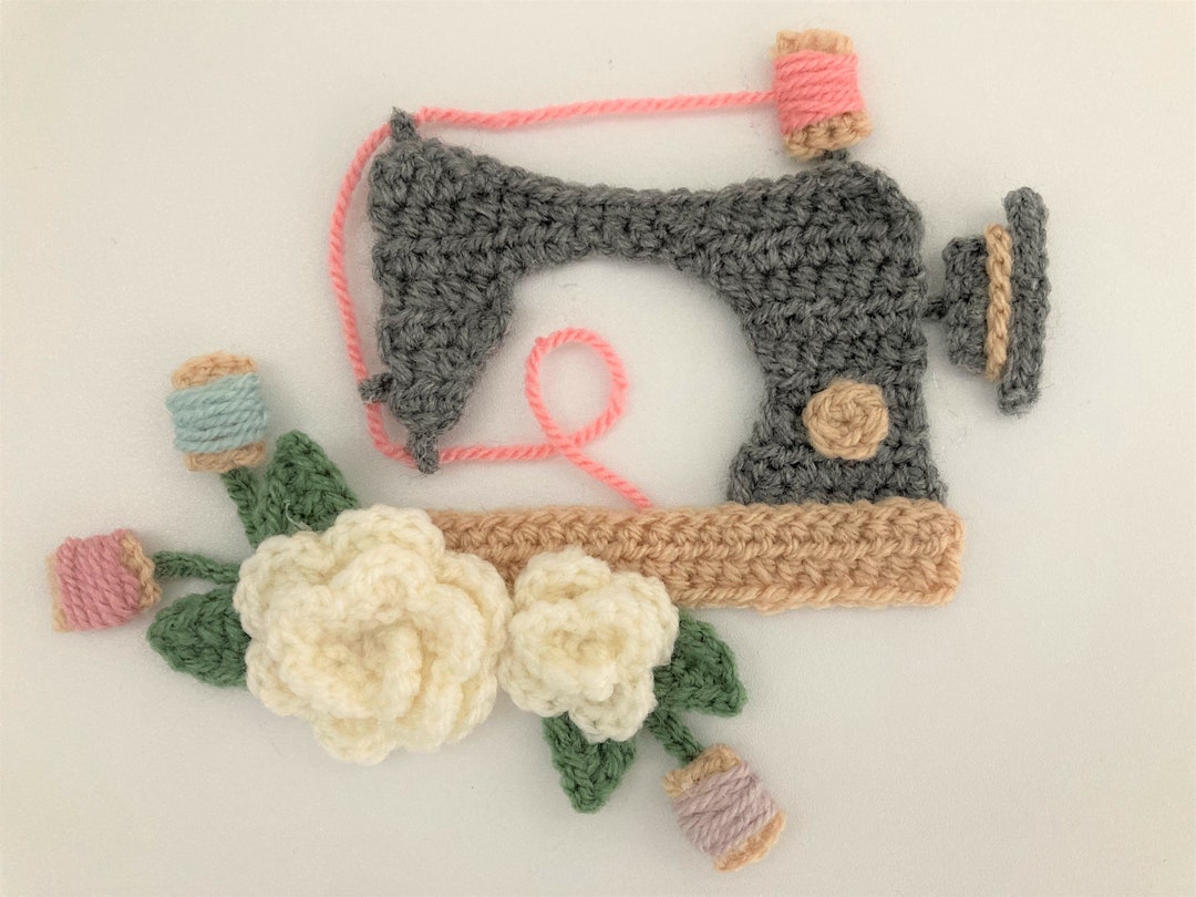 Sewing Machine Crochet Applique Pattern Instant Pdf Download - Etsy