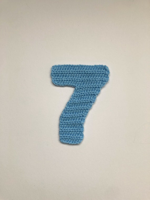 Large Number 7 Crochet Applique Pattern Instant Pdf Download - Etsy UK