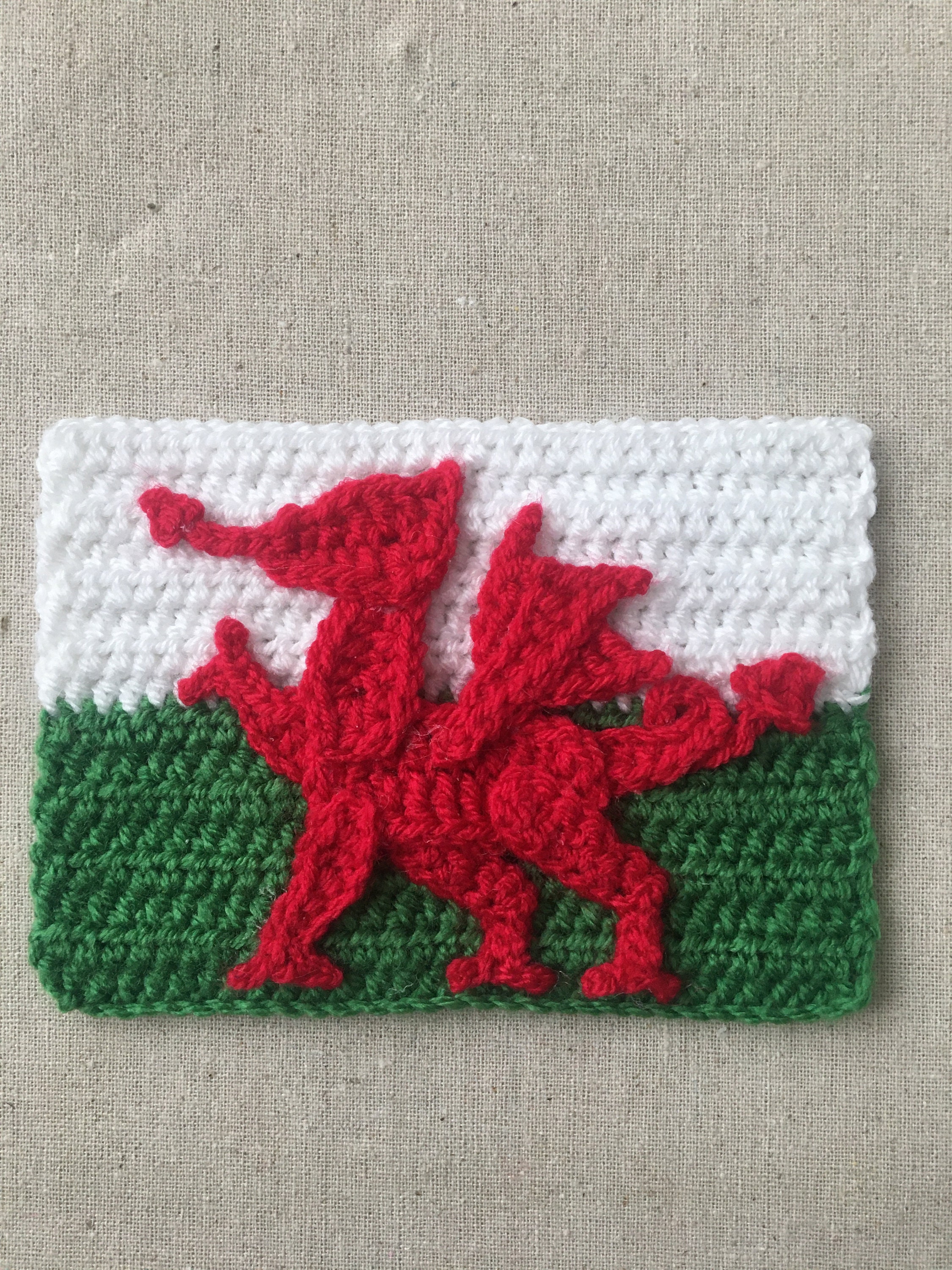 Crochet Pattern Wales Flag instant pdf download | Etsy