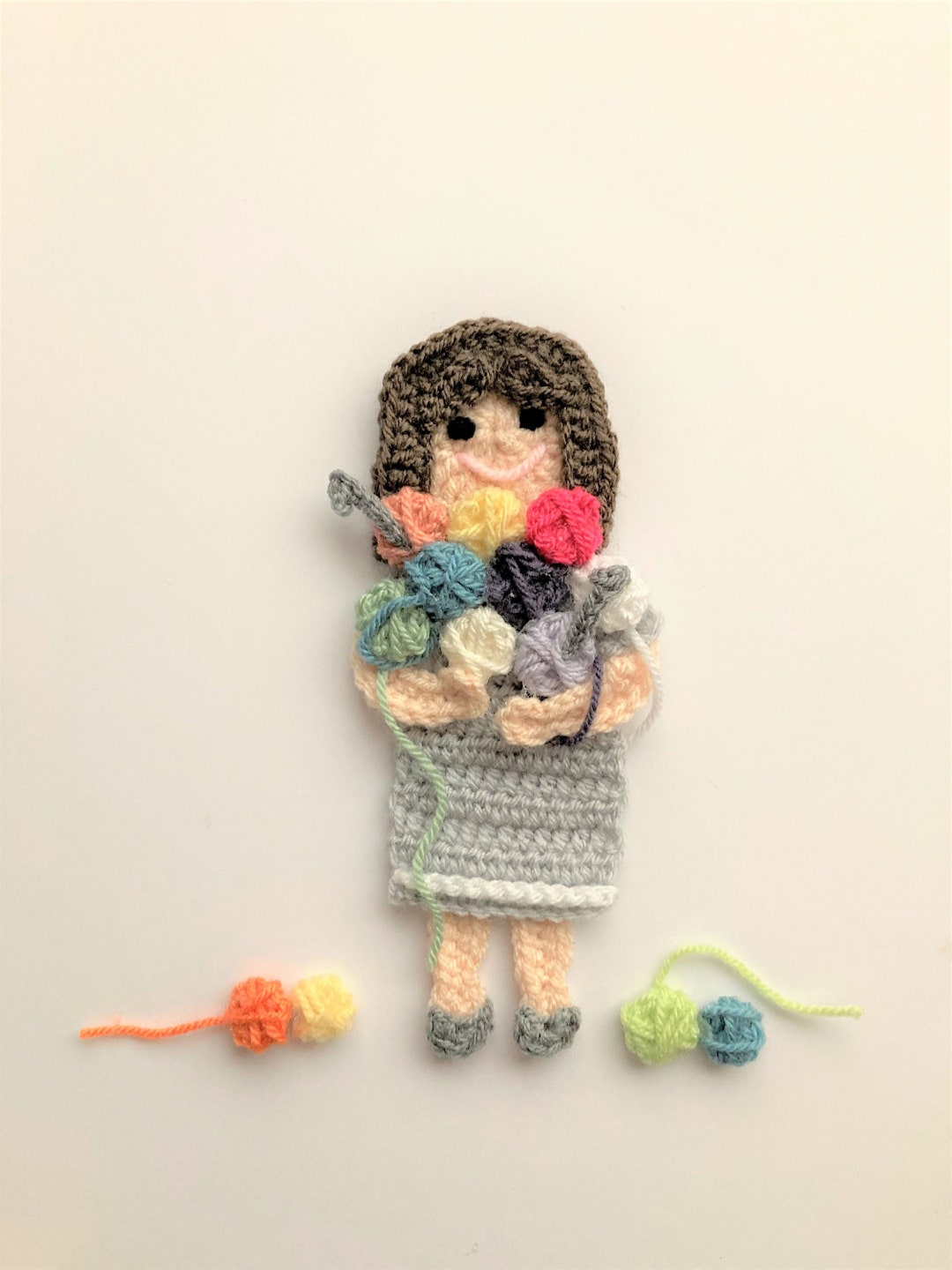 Crazy Crochet Lady Applique Pattern Instant Pdf Download - Etsy