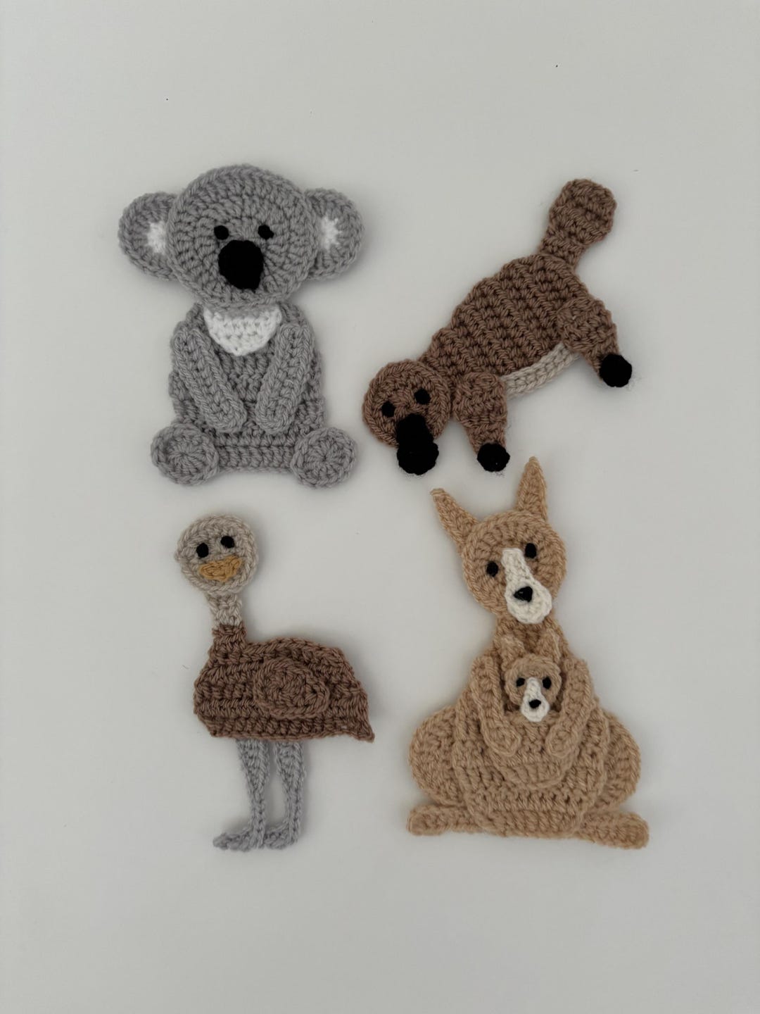 Australia Animals Crochet Applique Pattern Pack - Etsy