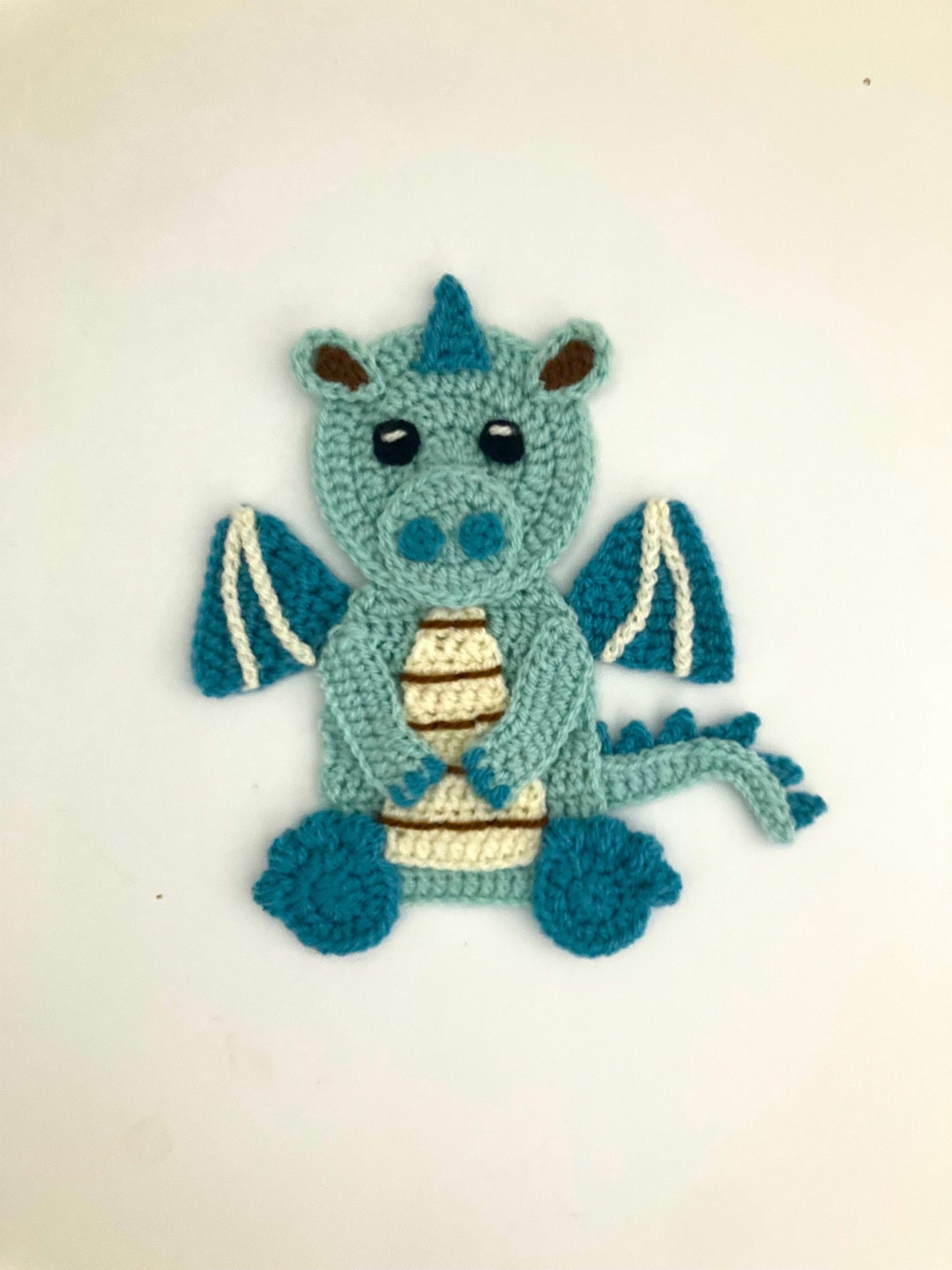 Crochet Dragon Applique Pattern (PDF) - Etsy