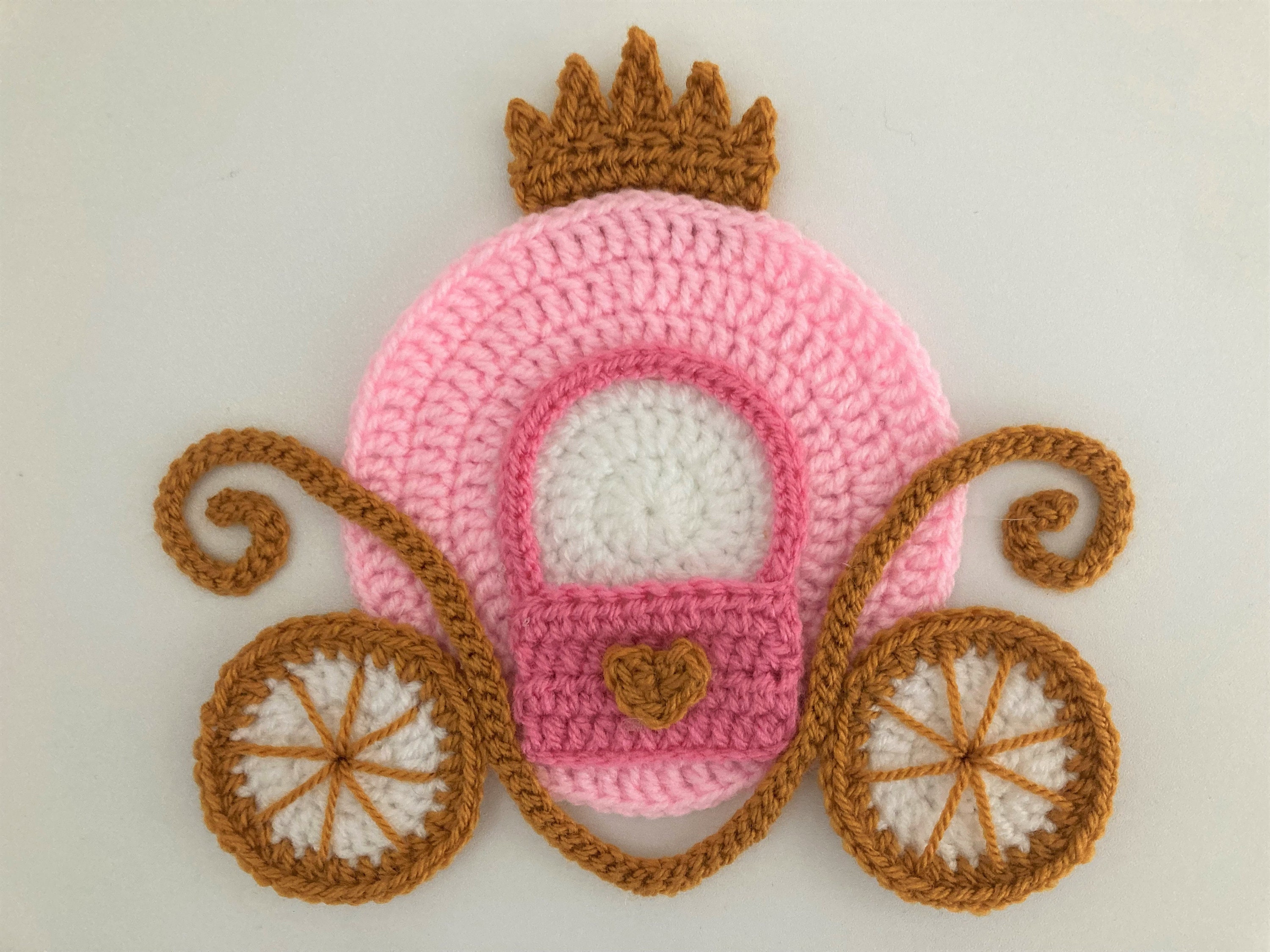 Princess Coach Crochet Applique Pattern Instant Pdf Download - Etsy UK