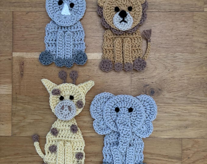 Animals of Africa Applique Pack- Crochet Pattern - Digital Download ...