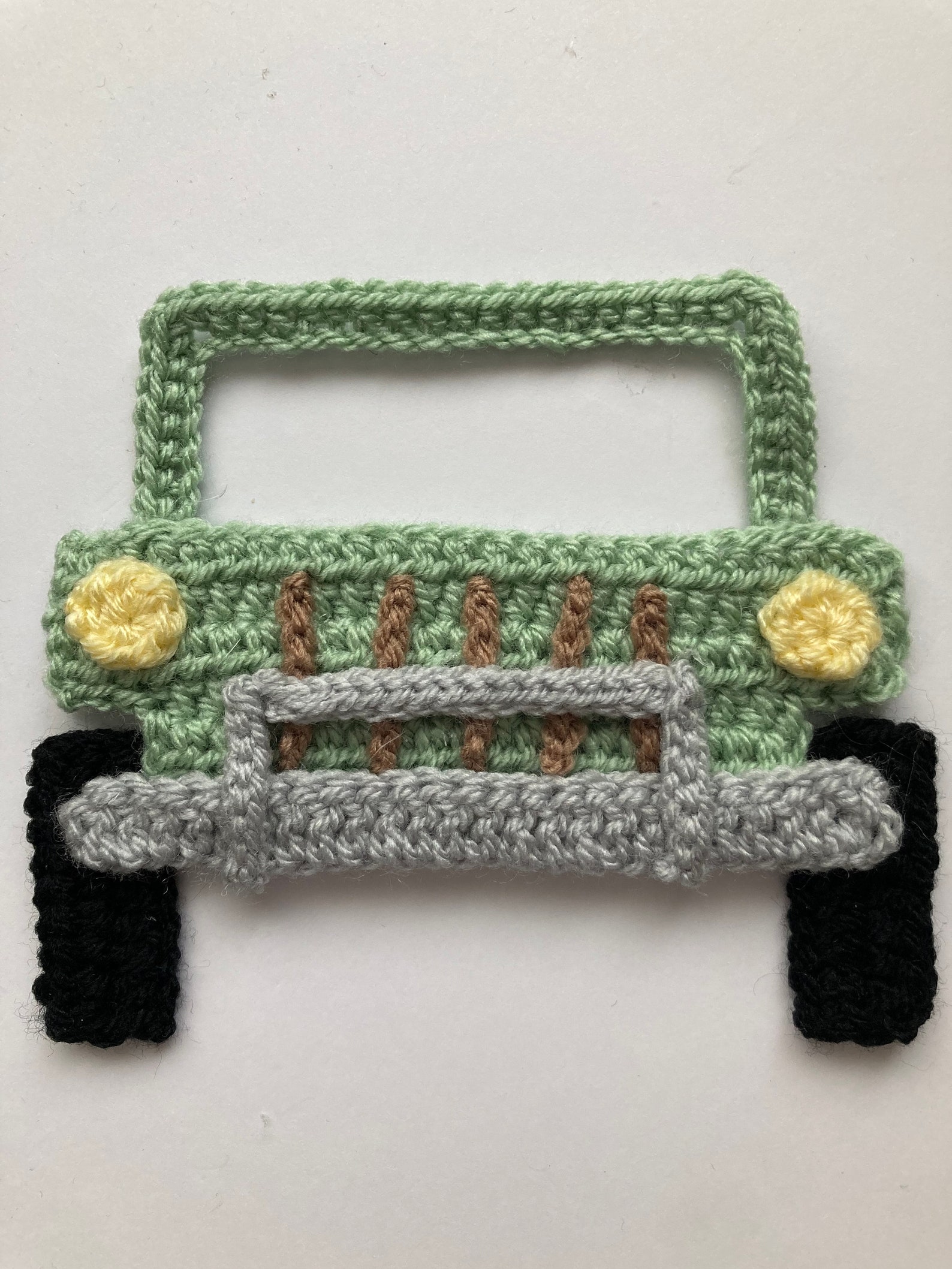 Safari Jeep Crochet Applique Pattern Instant Pdf Download - Etsy UK