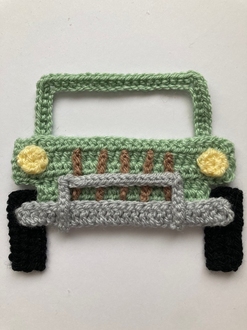 Safari Jeep Crochet Applique Pattern Instant Pdf Download - Etsy