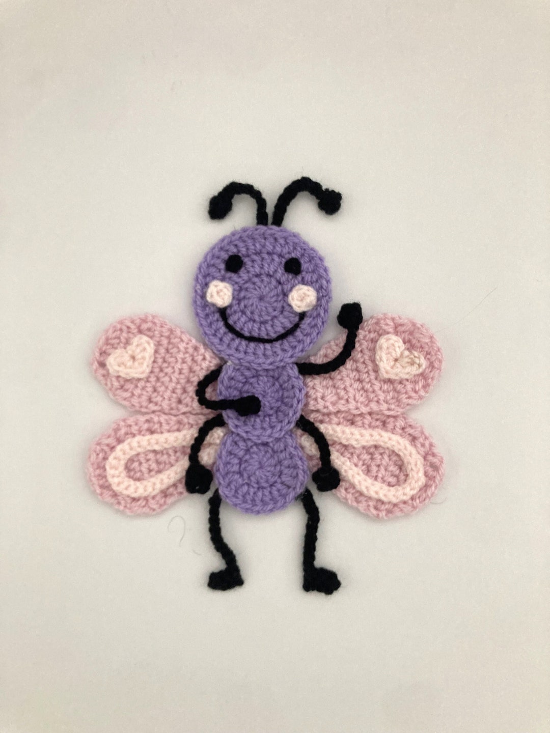Butterfly Crochet Applique Pattern Instant Pdf Download - Etsy