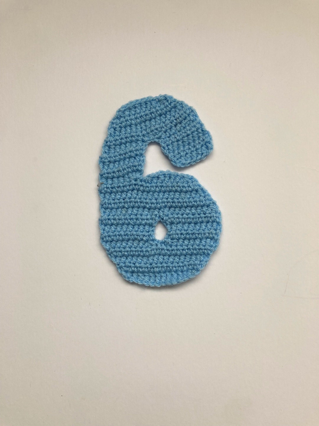 Large Number 6 Crochet Applique Pattern Instant Pdf Download - Etsy