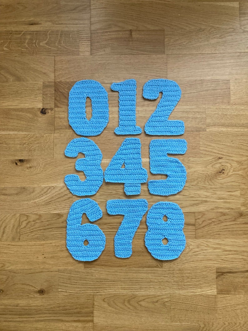 Large Number Pack Crochet Applique Pattern Instant Pdf - Etsy