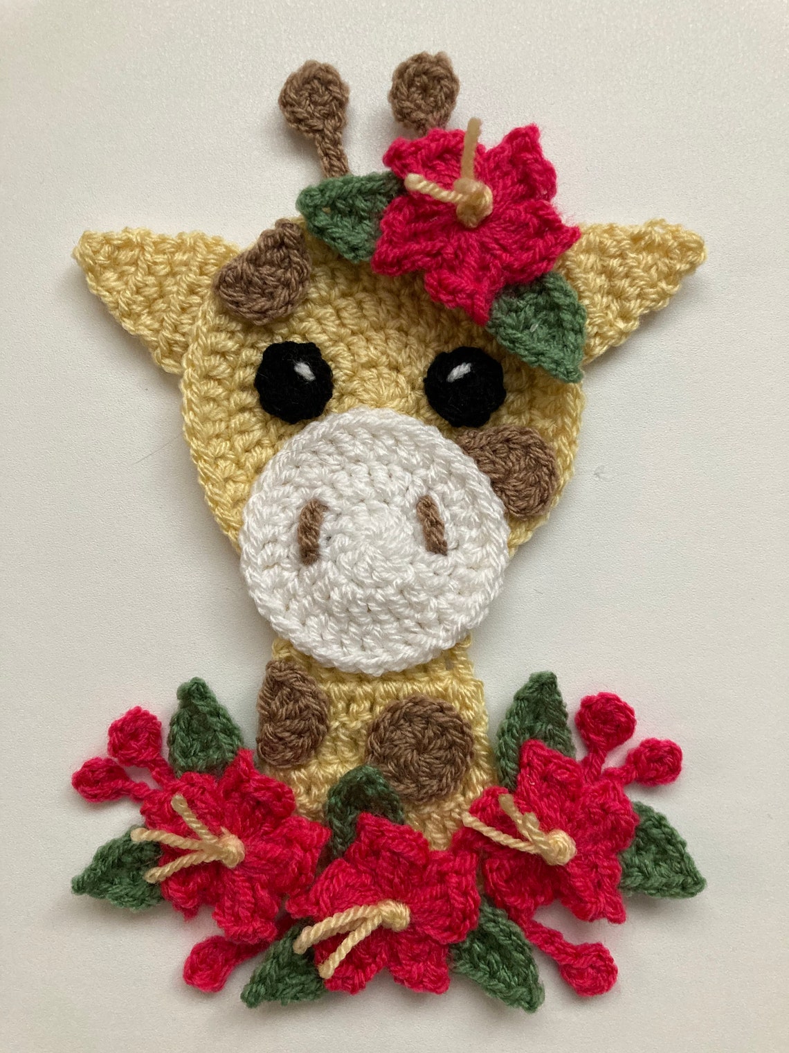 Giraffe Head Crochet Applique Pattern Instant Pdf Download - Etsy